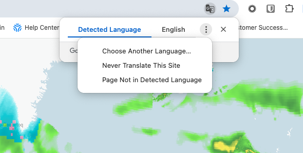 Using Browser Translation to View Tomorrow.io in Other Languages ...